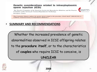 Does icsi causes genetic defects | PPTX