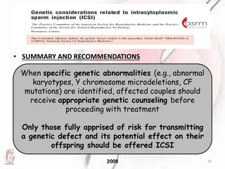 Does icsi causes genetic defects | PPTX