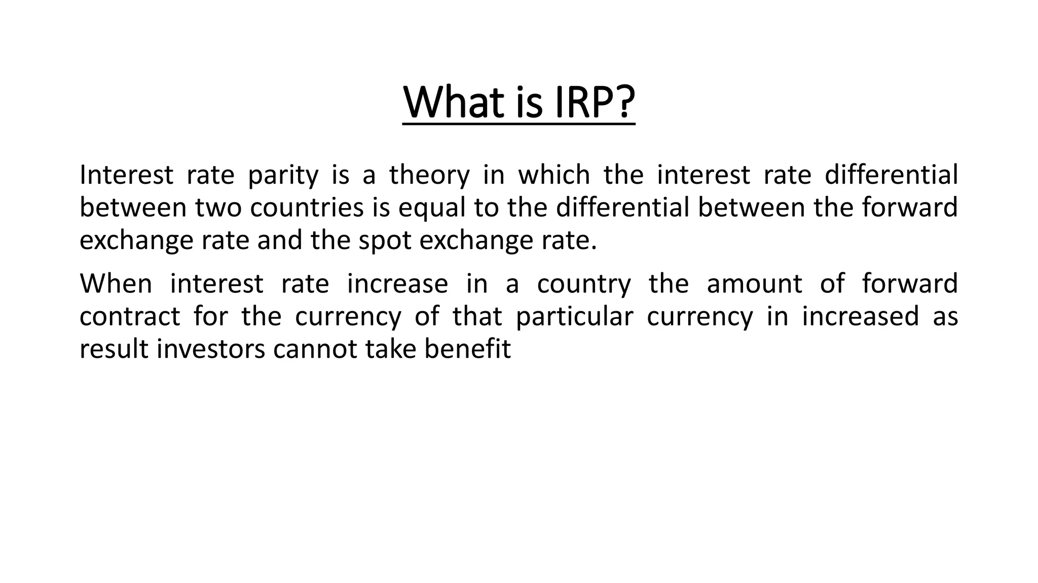PPP, IFE and IRP | PPTX