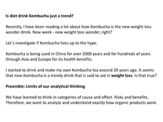 Does kombucha help you lose weight | PPTX
