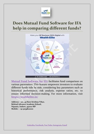 Does Mutual Fund Software for IFA help in comparing different funds.pdf