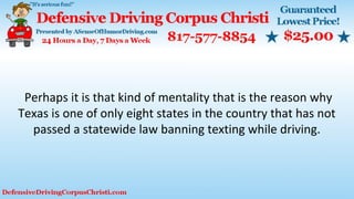 Does passing laws banning texting while driving really | PPT