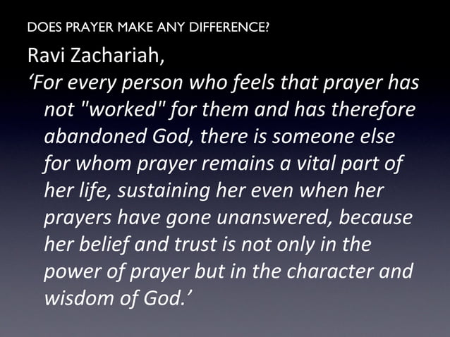 Does Prayer Make Any Difference? | PPT