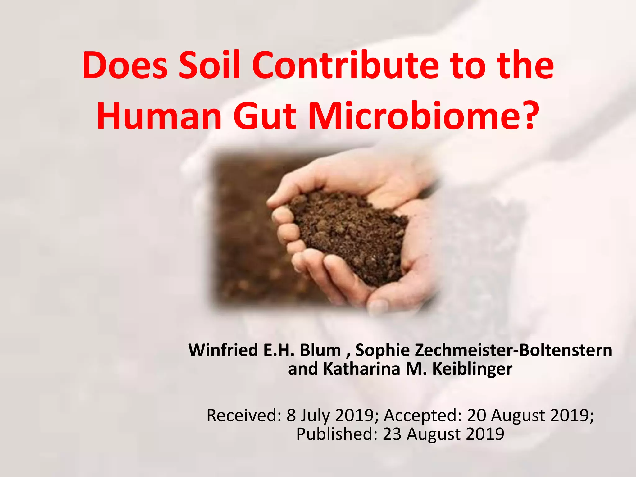 Does soil contribute to the human gut microbiome? | PPT