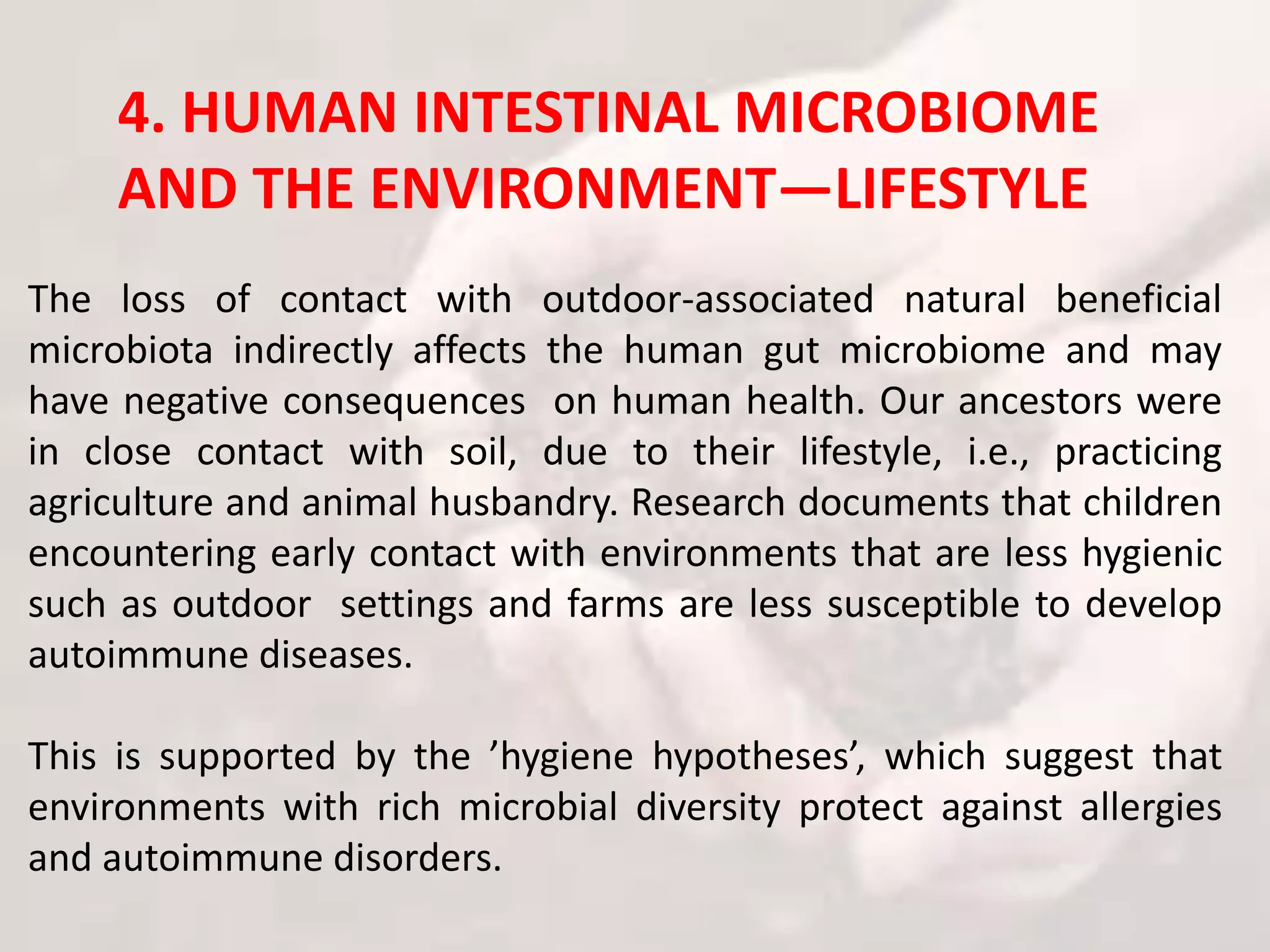 Does soil contribute to the human gut microbiome? | PPT