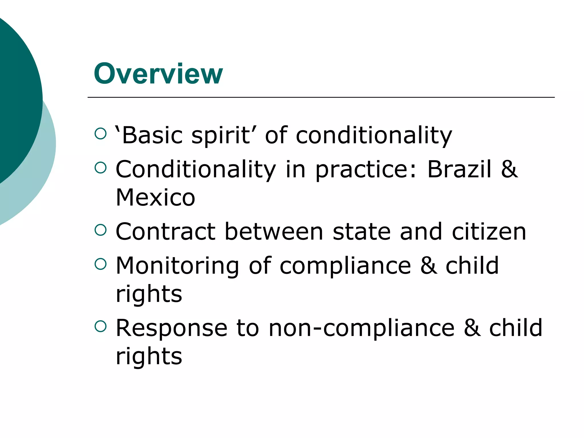 Does The Basic Spirit Of Conditional Benefits Conflict 2 | PPT