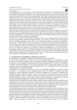 Does the public procurement law of ghana promote accountability， matters arising from an ...