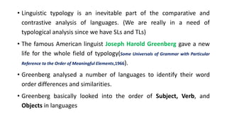 Does the verb come last in your languages | PPT