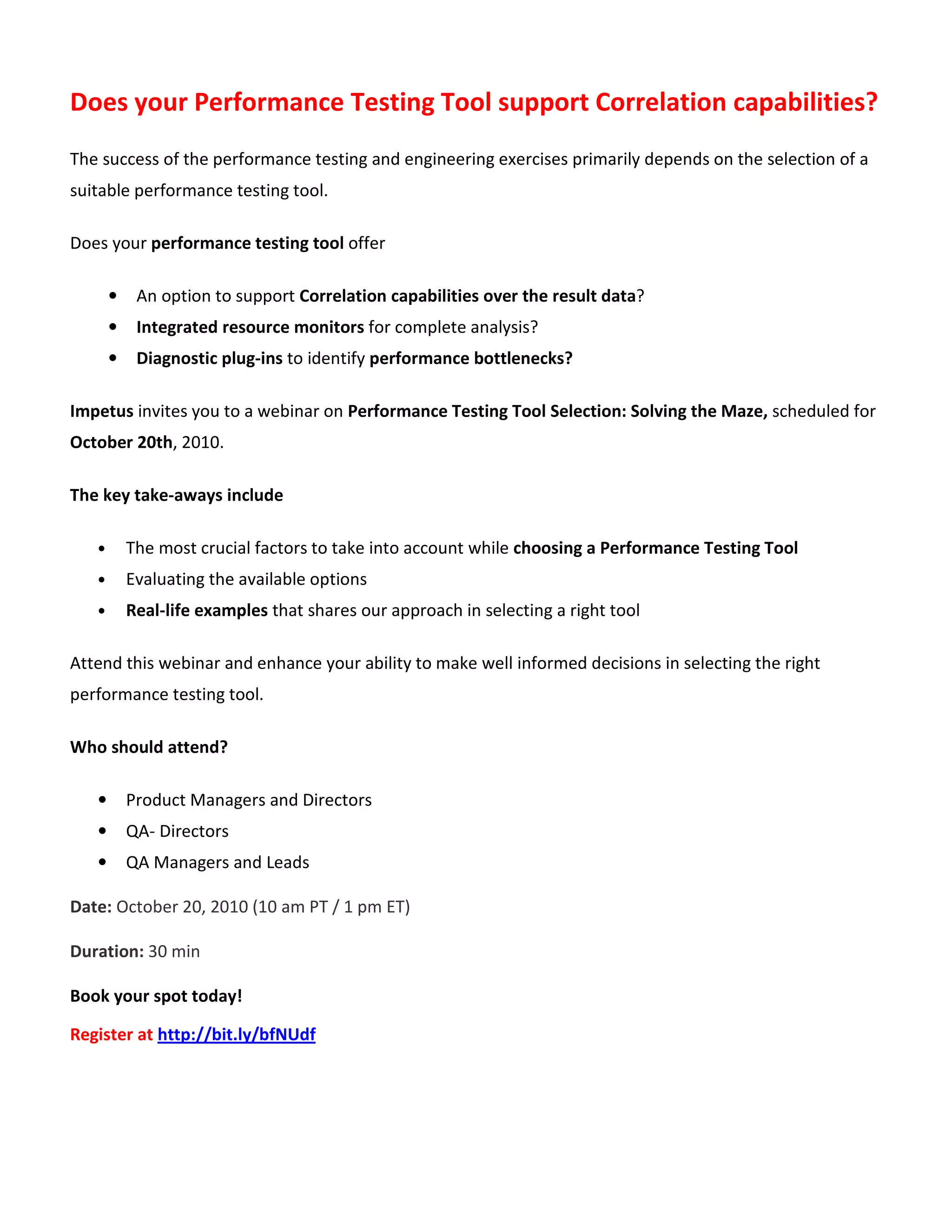 Does Your Performance Testing Tool Support Correlation Capabilities Pdf