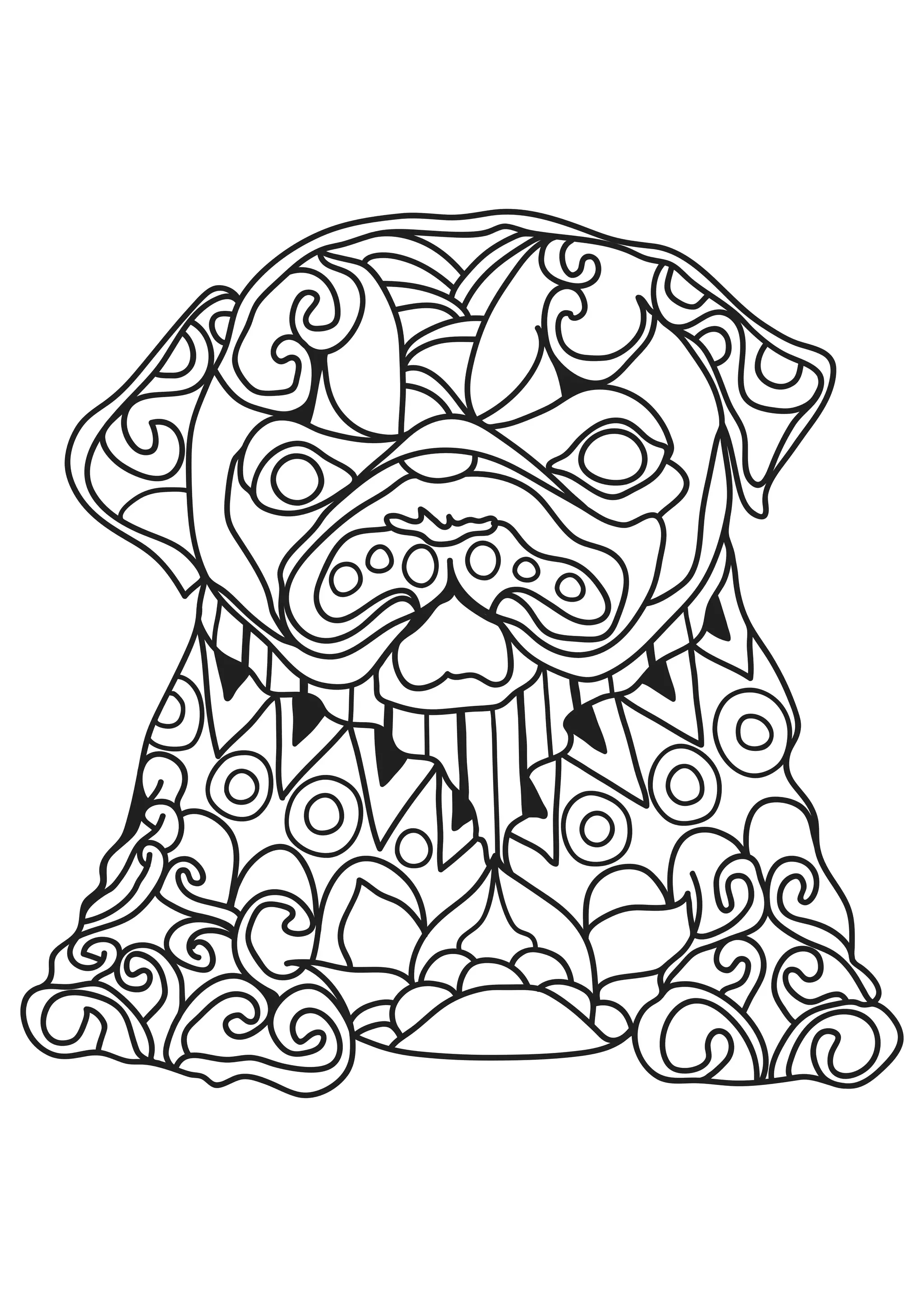 Dog Coloring Pages for Adults - Printable Coloring Book | PDF | Dogs | Pets