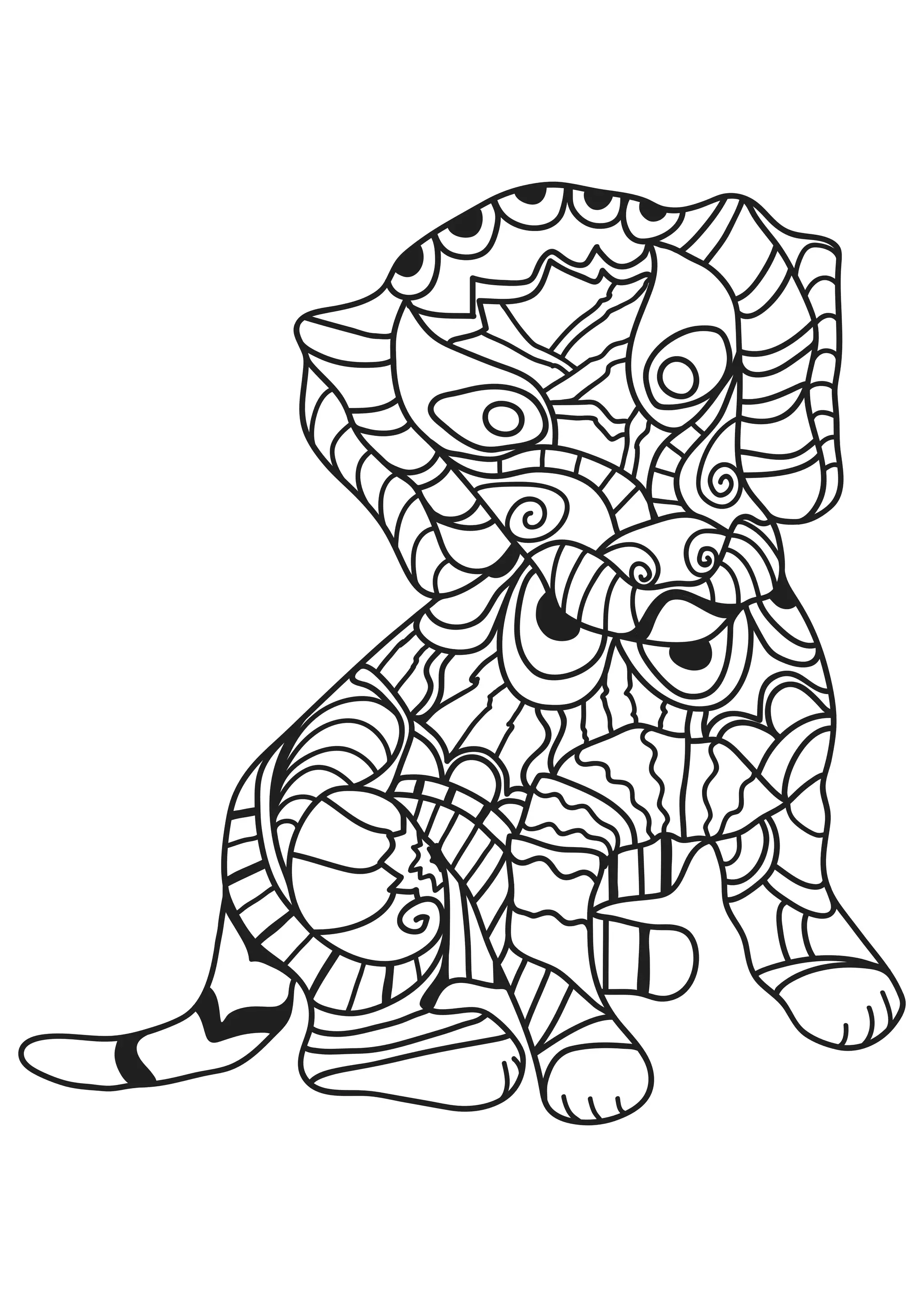 Dog Coloring Pages for Adults - Printable Coloring Book | PDF | Dogs | Pets