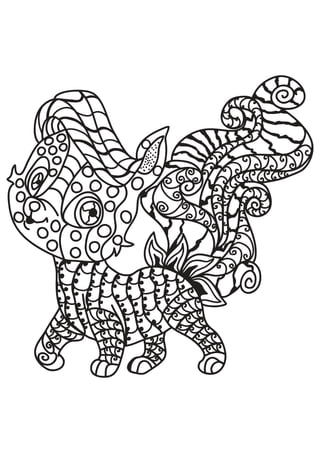 Dog Coloring Pages for Adults - Printable Coloring Book | PDF | Dogs | Pets