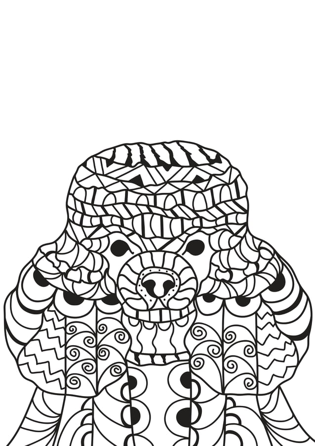 Dog Coloring Pages for Adults - Printable Coloring Book | PDF | Dogs | Pets