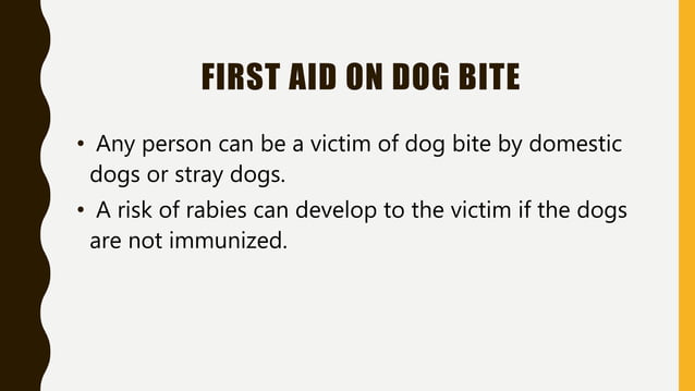 first aid for Dog bite | PPTX