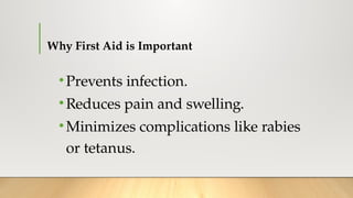 Dog bite prevention and aid with first aid | PPTX