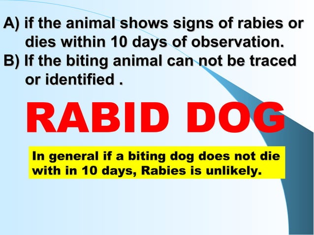Dog bite (rabies) | PPT | Infectious Diseases | Diseases and Conditions