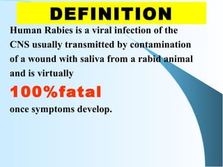 Dog bite (rabies) | PPT