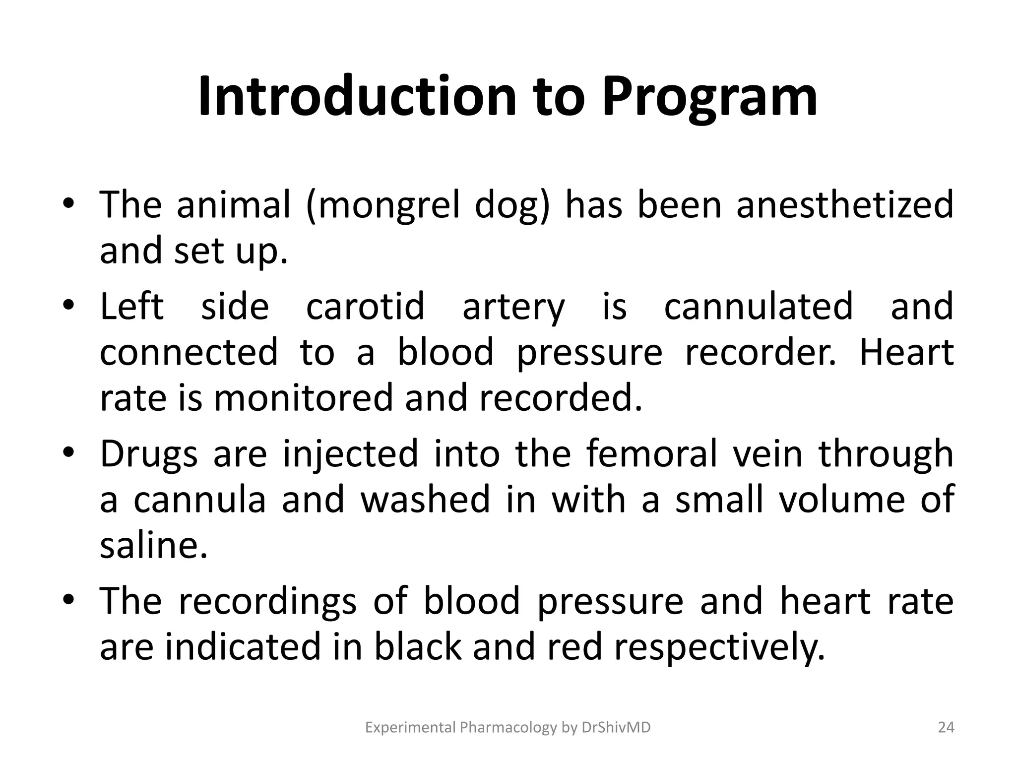 Effect of Drugs on Dog's Blood Pressure using CAL (Computer aided ...
