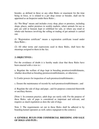 DOG BREEDING, MARKETING AND SALE RULES | PDF