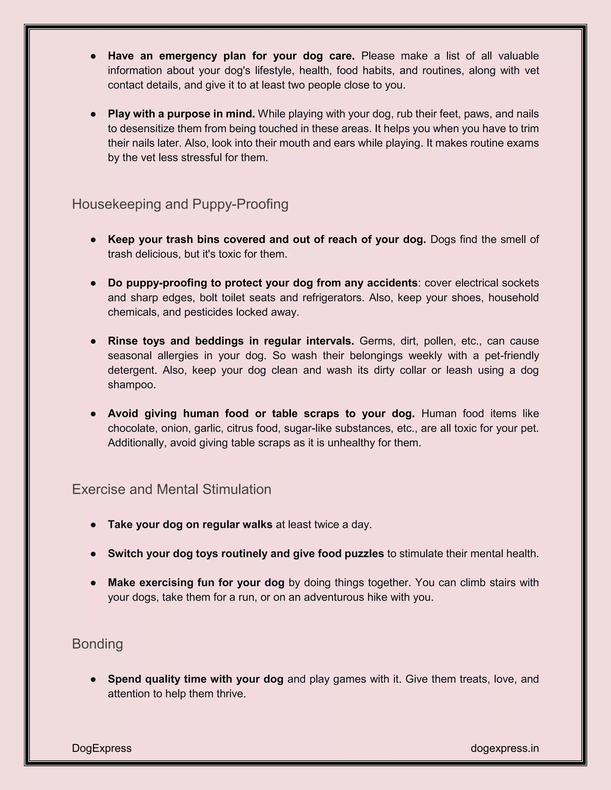Dog Care Tips: The Ultimate Pet Parent’s Guide | PDF