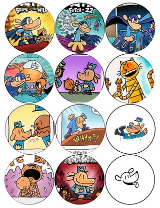 Dog Man 2.25" Button Images | PDF