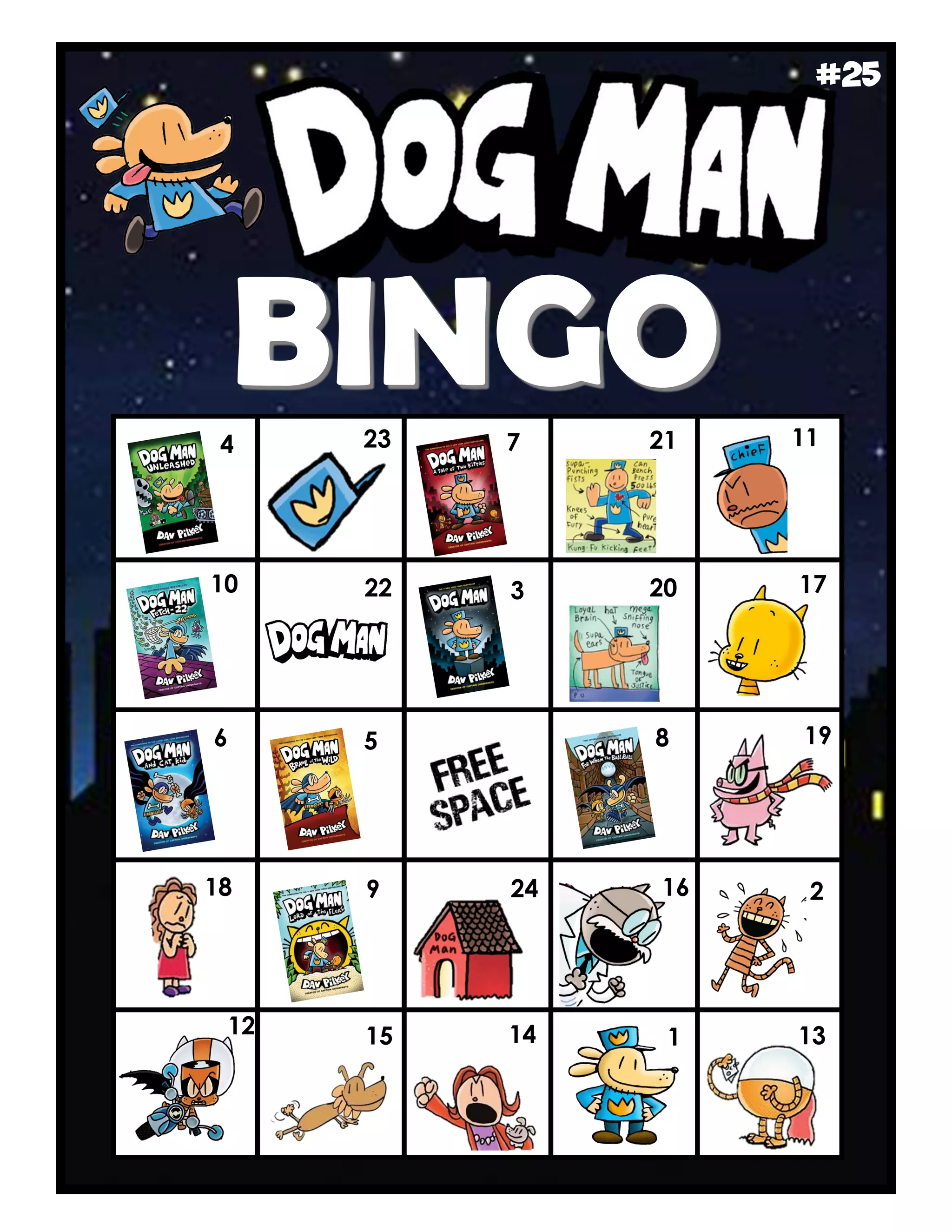 Dog Man BINGO Cards with Instructions | PDF