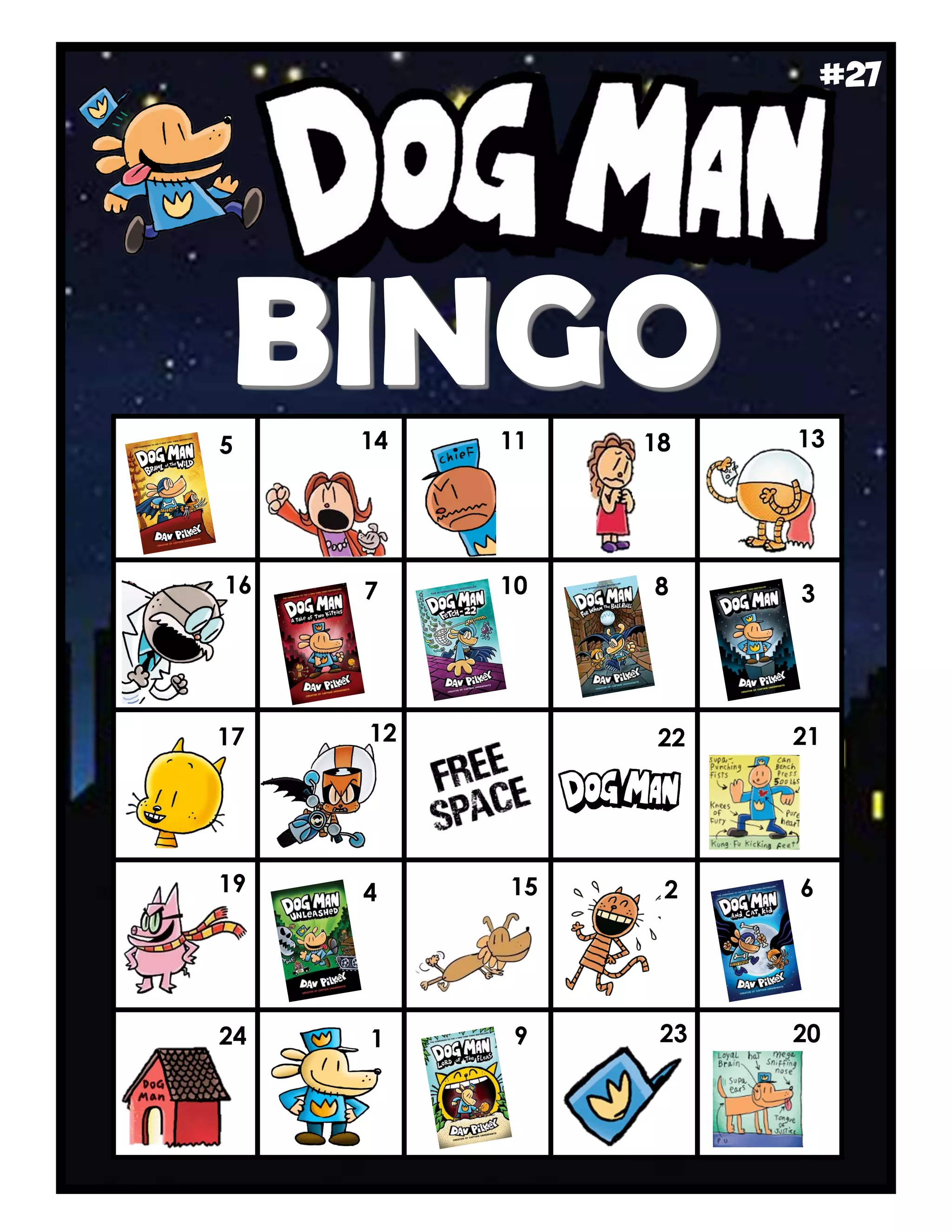 Dog Man BINGO Cards with Instructions | PDF