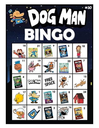 Dog Man BINGO Cards with Instructions | PDF
