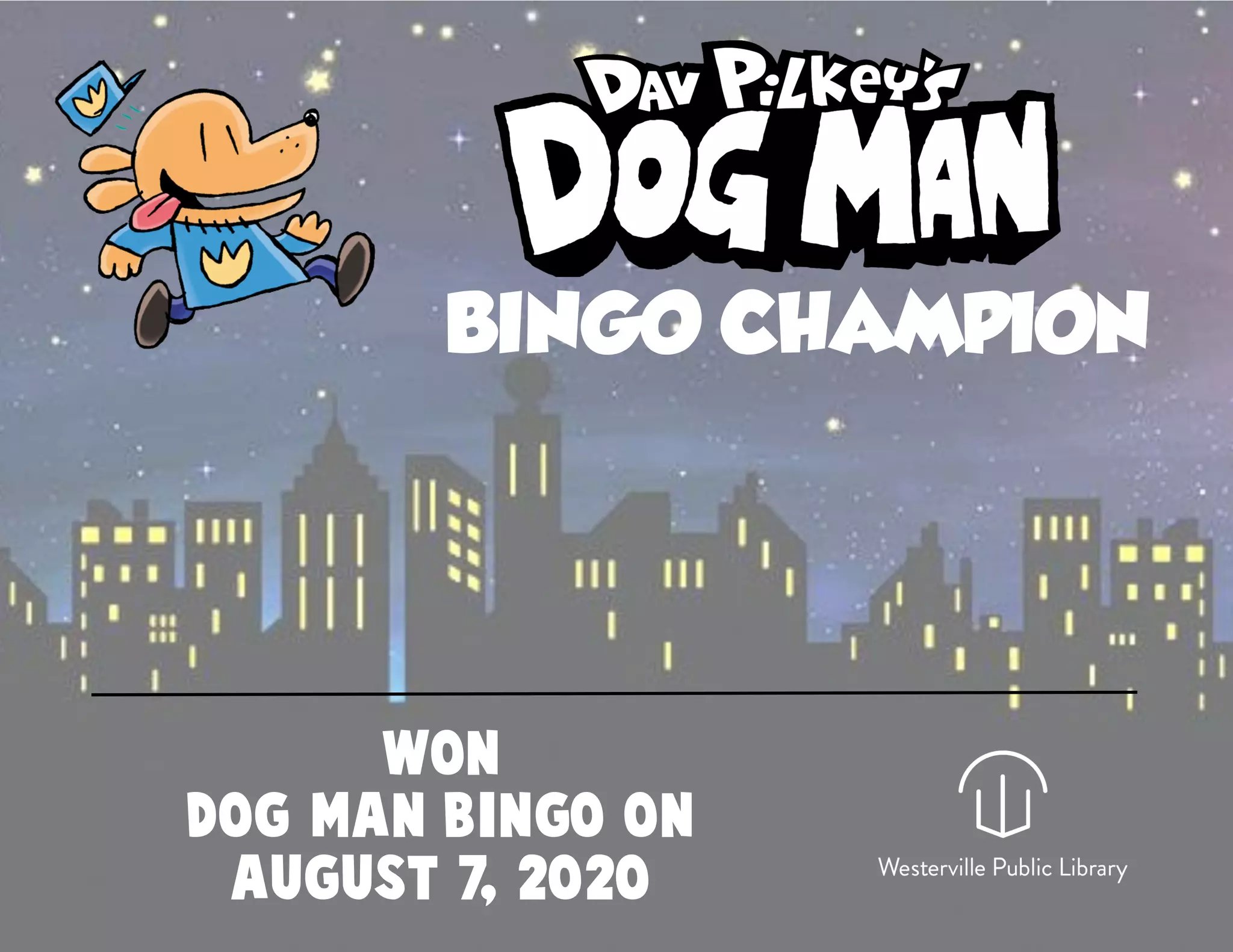 Dog Man BINGO Certificate | PDF