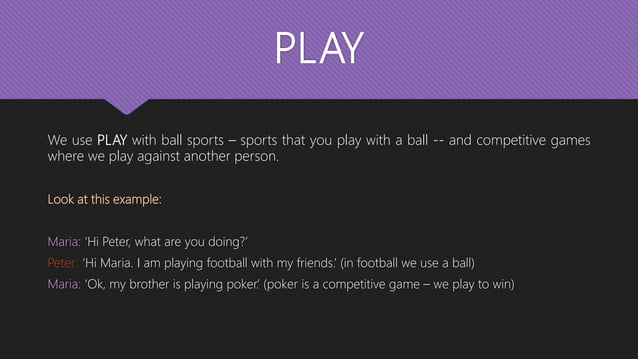 Do, go and play for sports and activities | PPTX