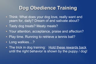 Dog Obedience Training | PDF