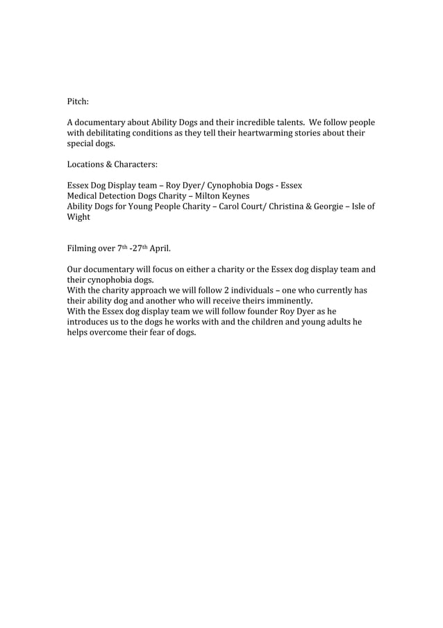 Hero Hounds Pitch | DOCX