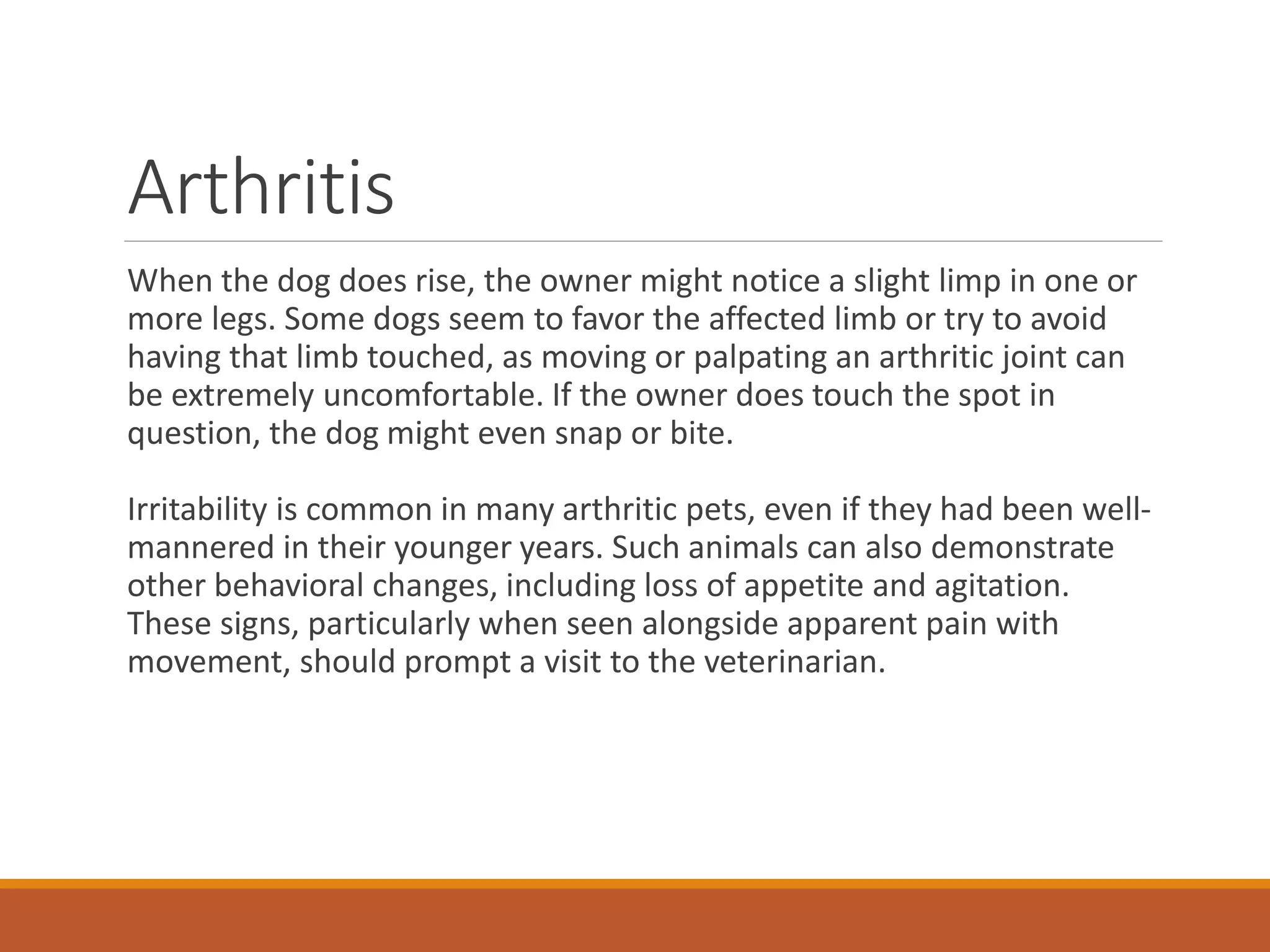 Signs of Arthritis in Dogs | PPTX
