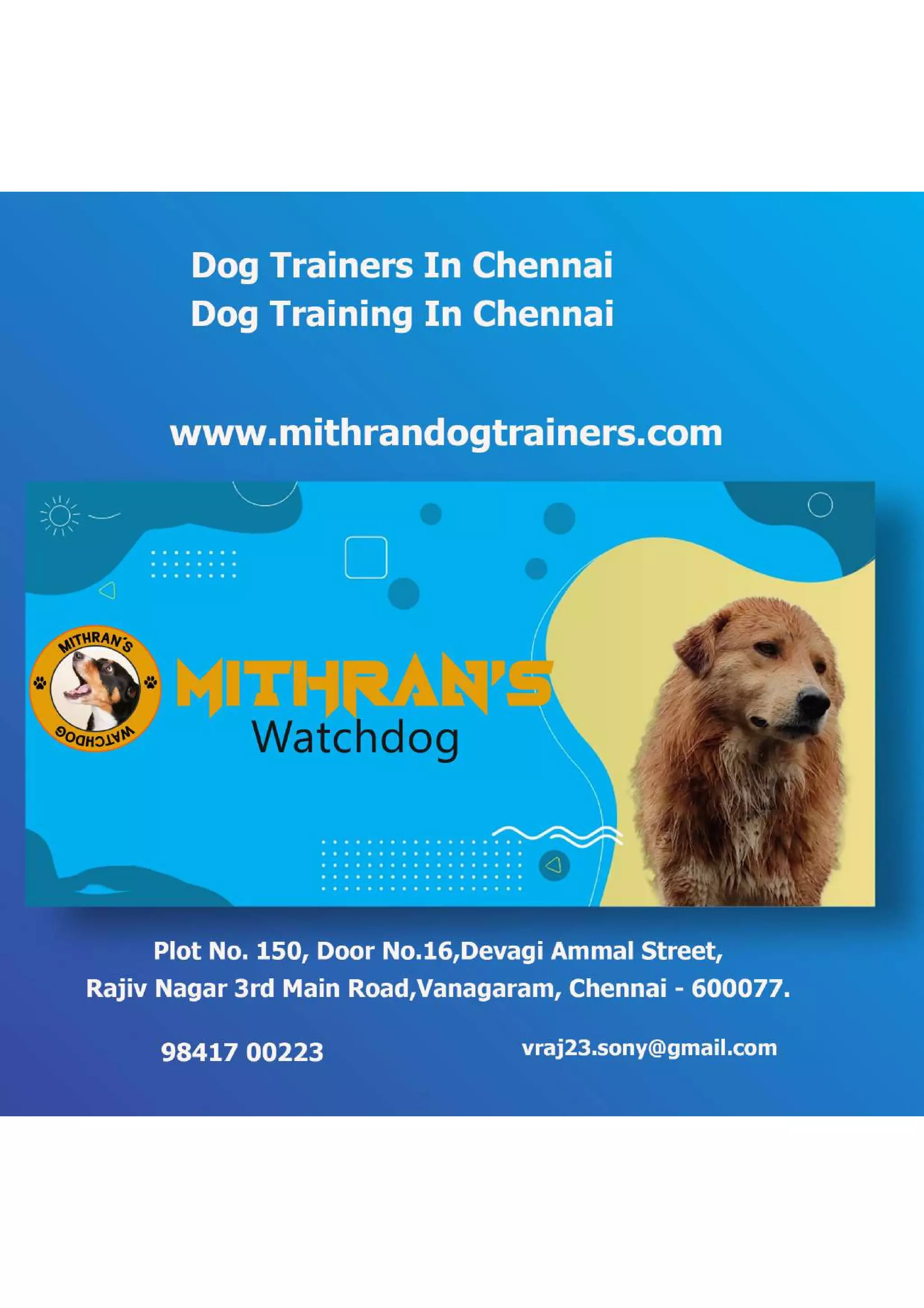 Dog Trainers In Chennai.pdf