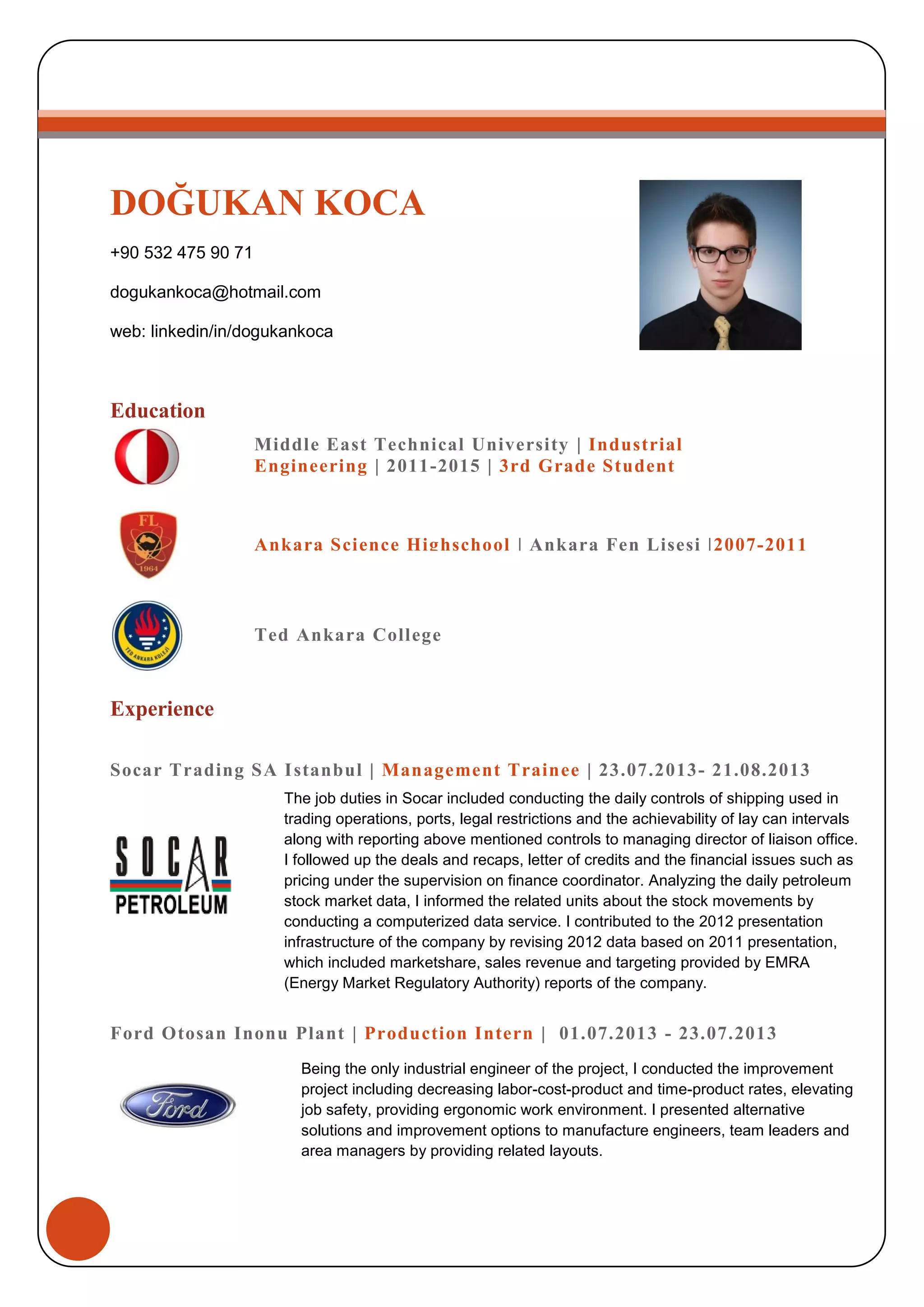 Dogukan.koca resume | PDF