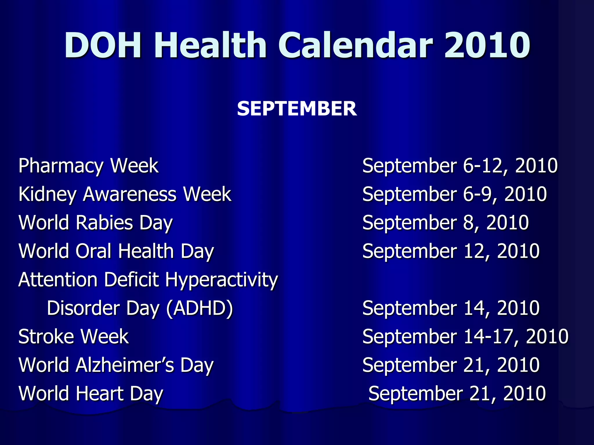 Doh programs | PPTX