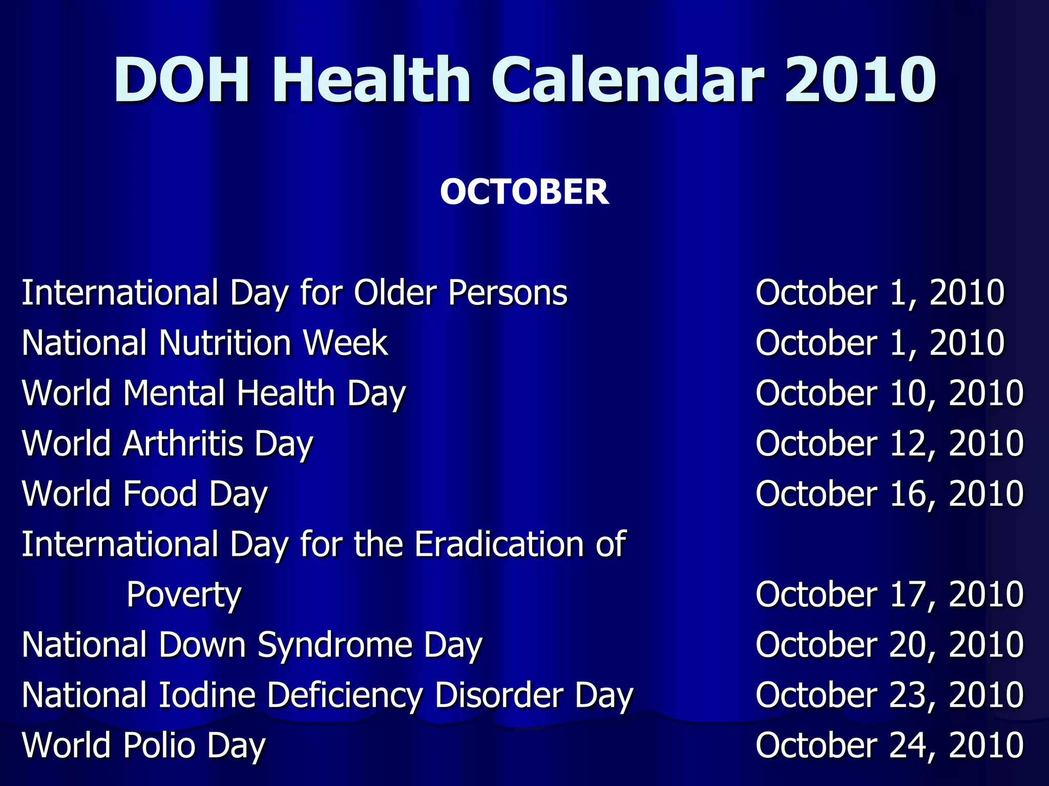 Doh programs | PPTX