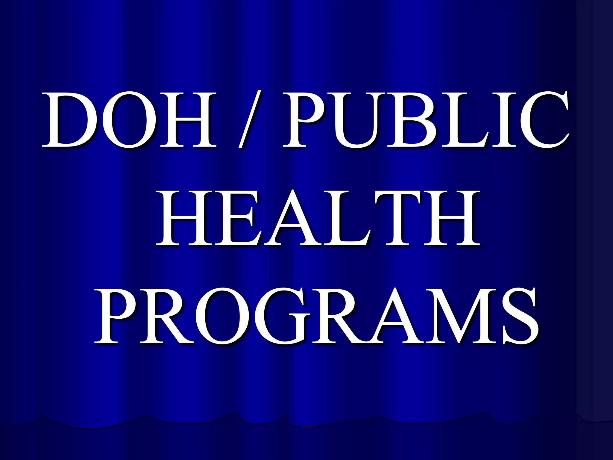 Doh programs | PPTX