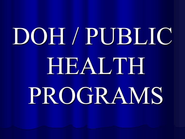 Doh programs | PPTX