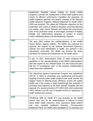 History of Department of Health | DOCX