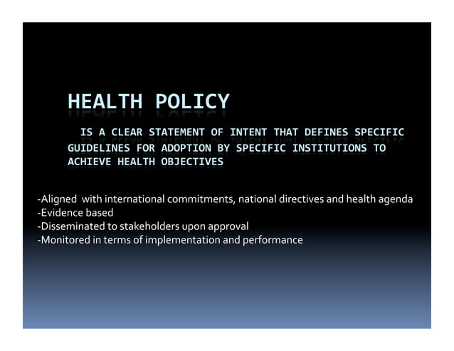 DOH Challenges in Health Policy Making | PDF