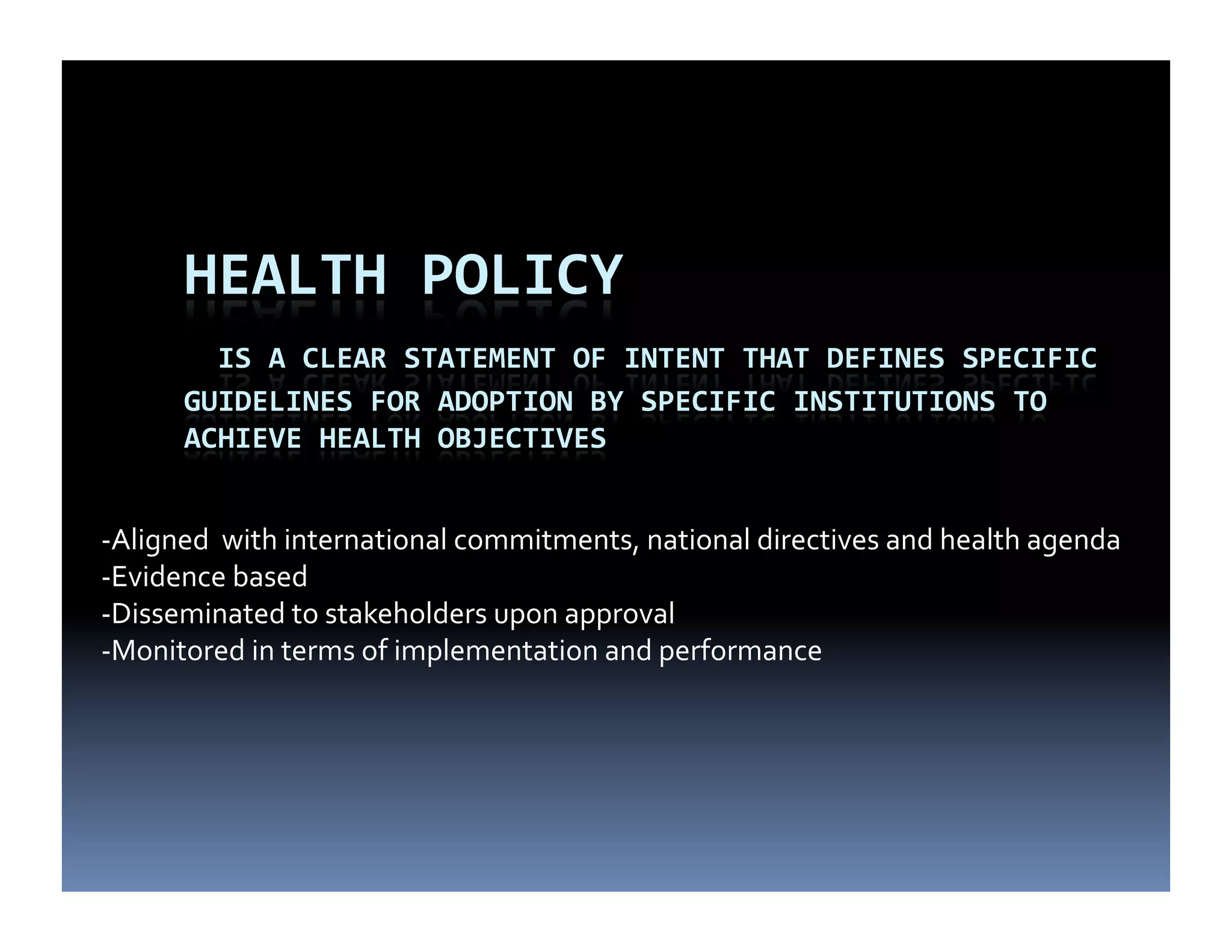 DOH Challenges in Health Policy Making | PDF