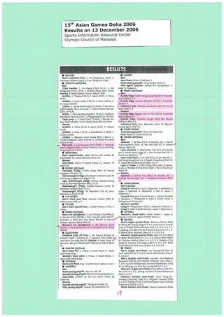 Doha 2006 results | PDF