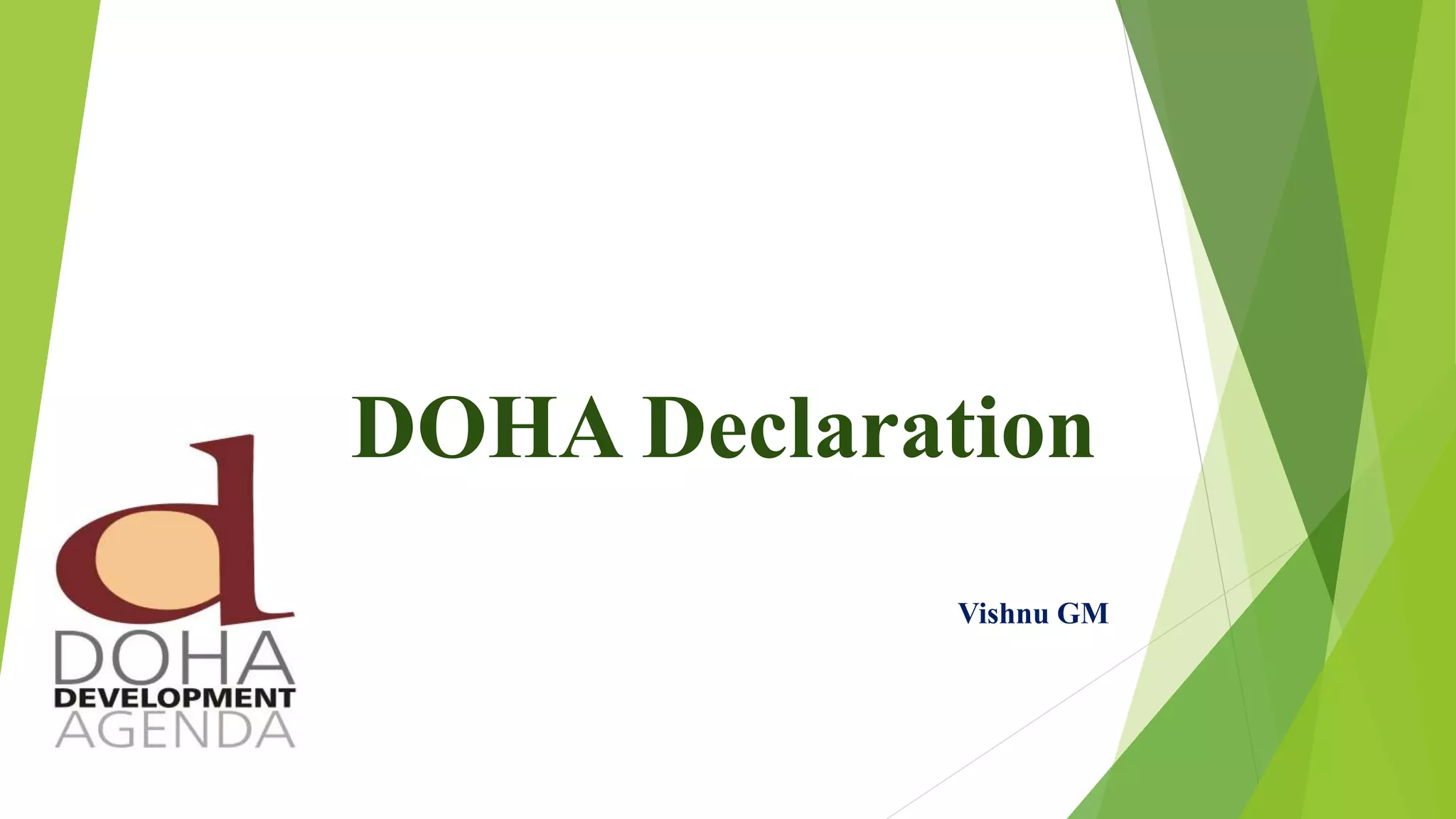 Doha declaration | PPTX