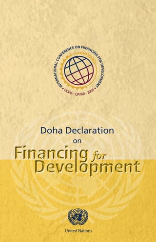Doha declaration on Financing for Development | PDF
