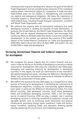 Doha declaration on Financing for Development | PDF