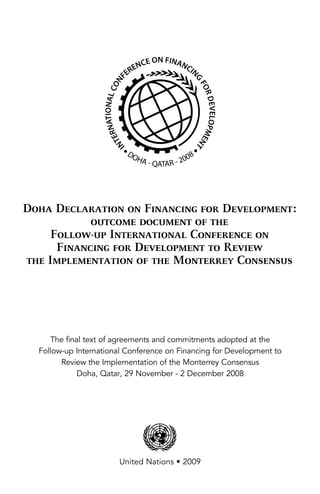 Doha declaration on Financing for Development | PDF