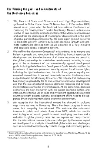 Doha declaration on Financing for Development | PDF