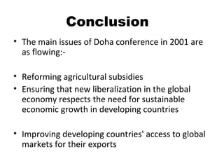 Doha Ministerial Convernce | PPT