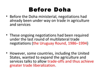 Doha Ministerial Convernce | PPT